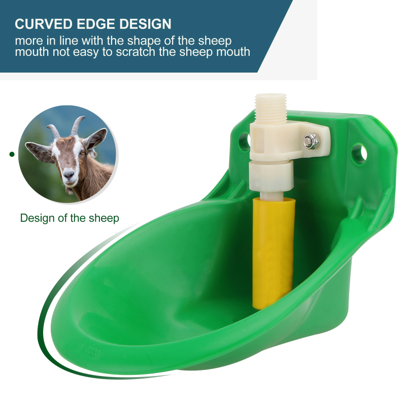 Sheep Drinking Bowl Green Color Plastic Copper Valve Goat Drinking Bowl ...