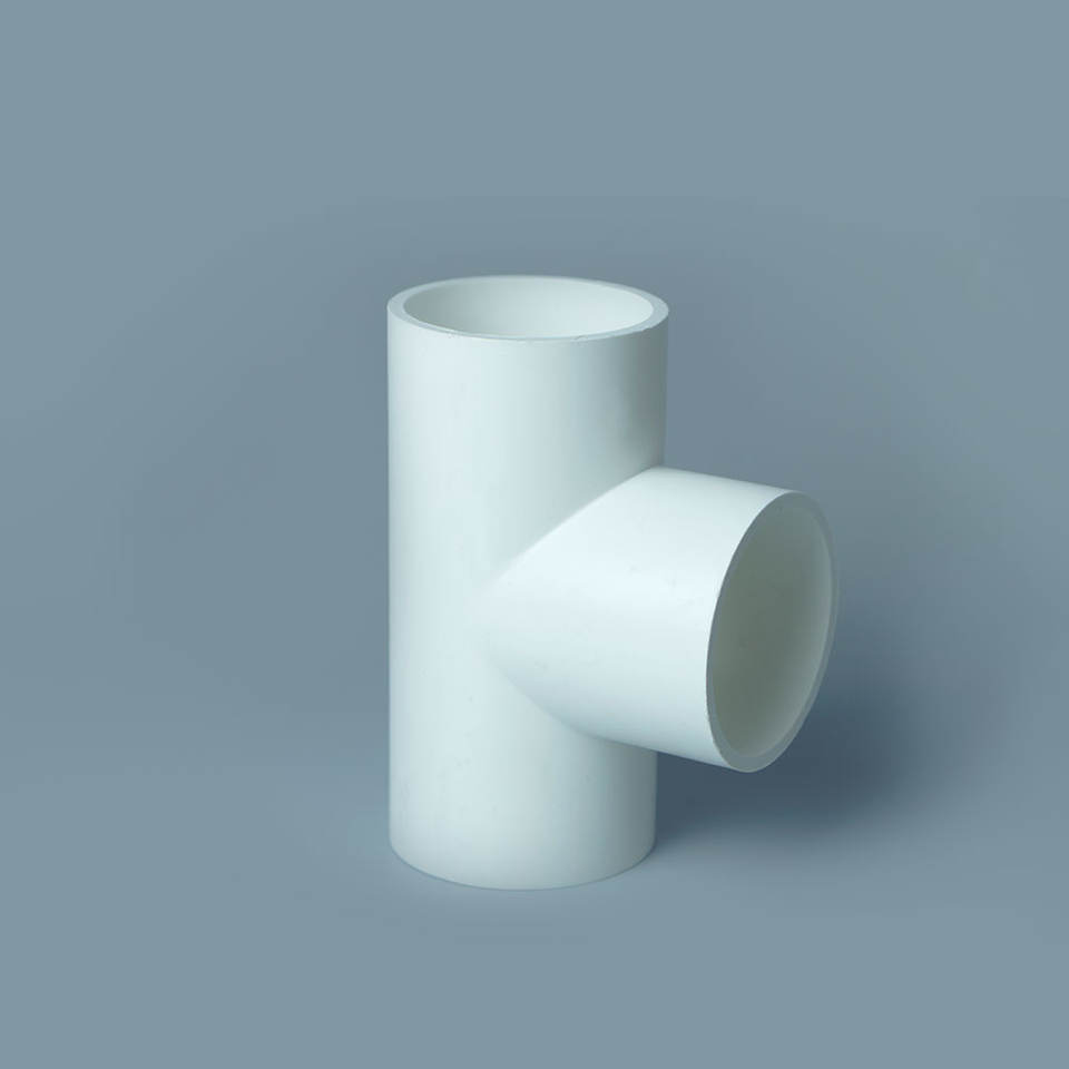 Pvc Water Connection 1/2" PVC Tee Fittings White Mounting Brackets Pipe ...